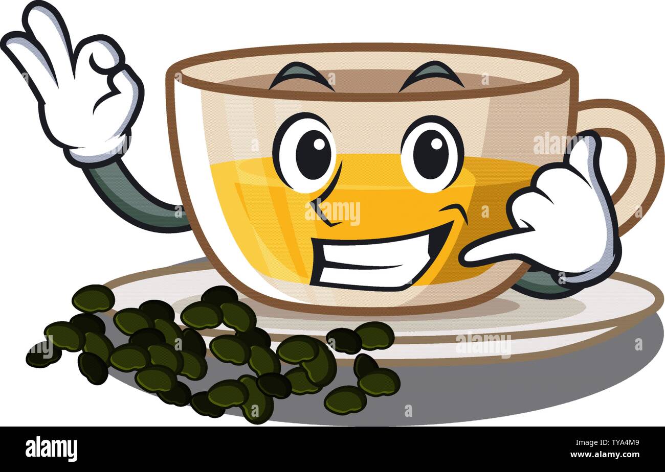 Call me oolong tea above wood tables cartoon Stock Vector Image & Art ...