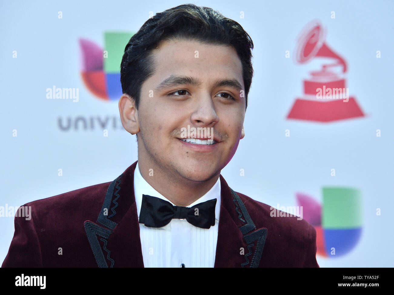 Christian Nodal arrives on the red carpet for the 19th annual Latin ...