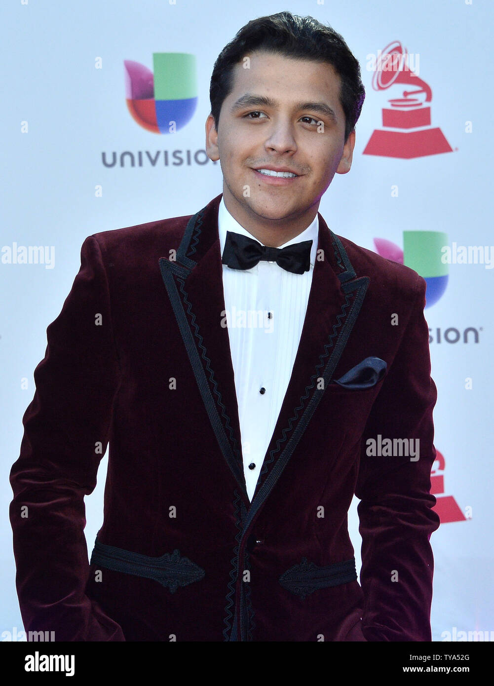 Christian Nodal arrives on the red carpet for the 19th annual Latin ...
