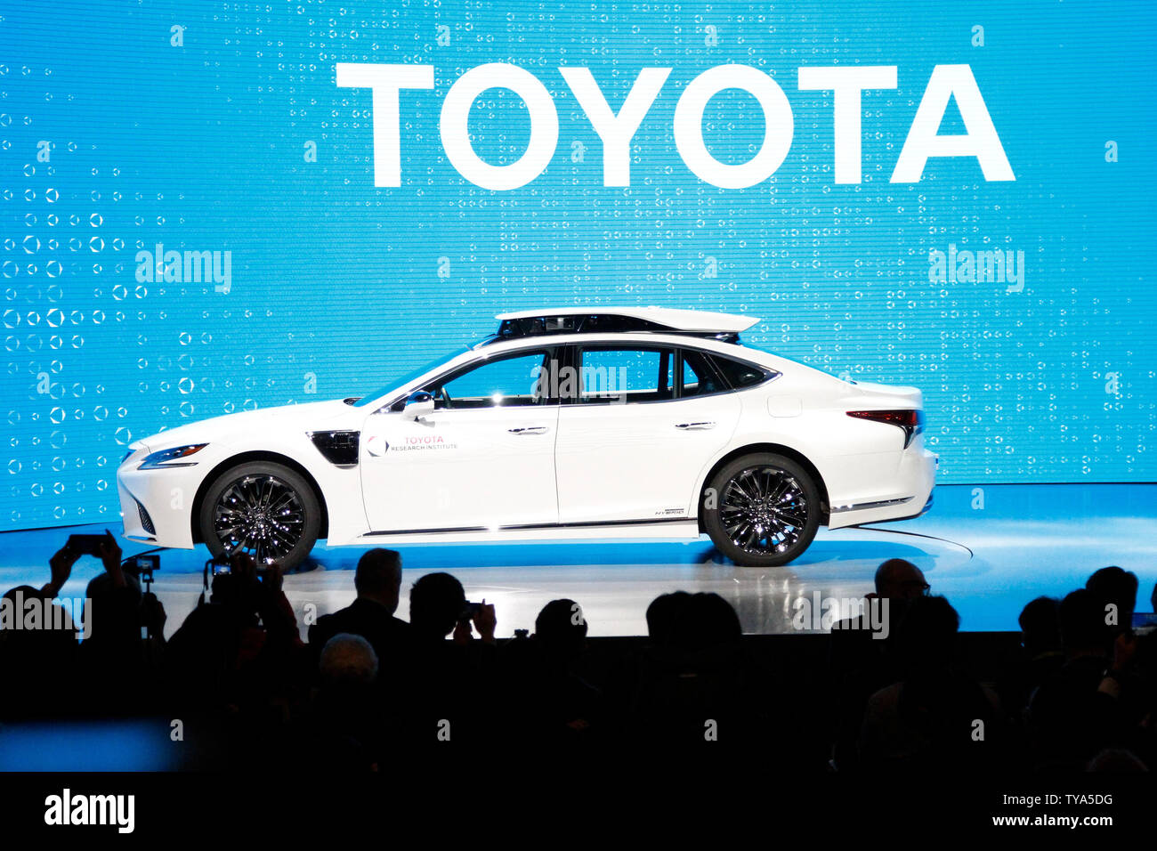 The Toyota P4 research vehicle on stage during the Toyota Media Day ...