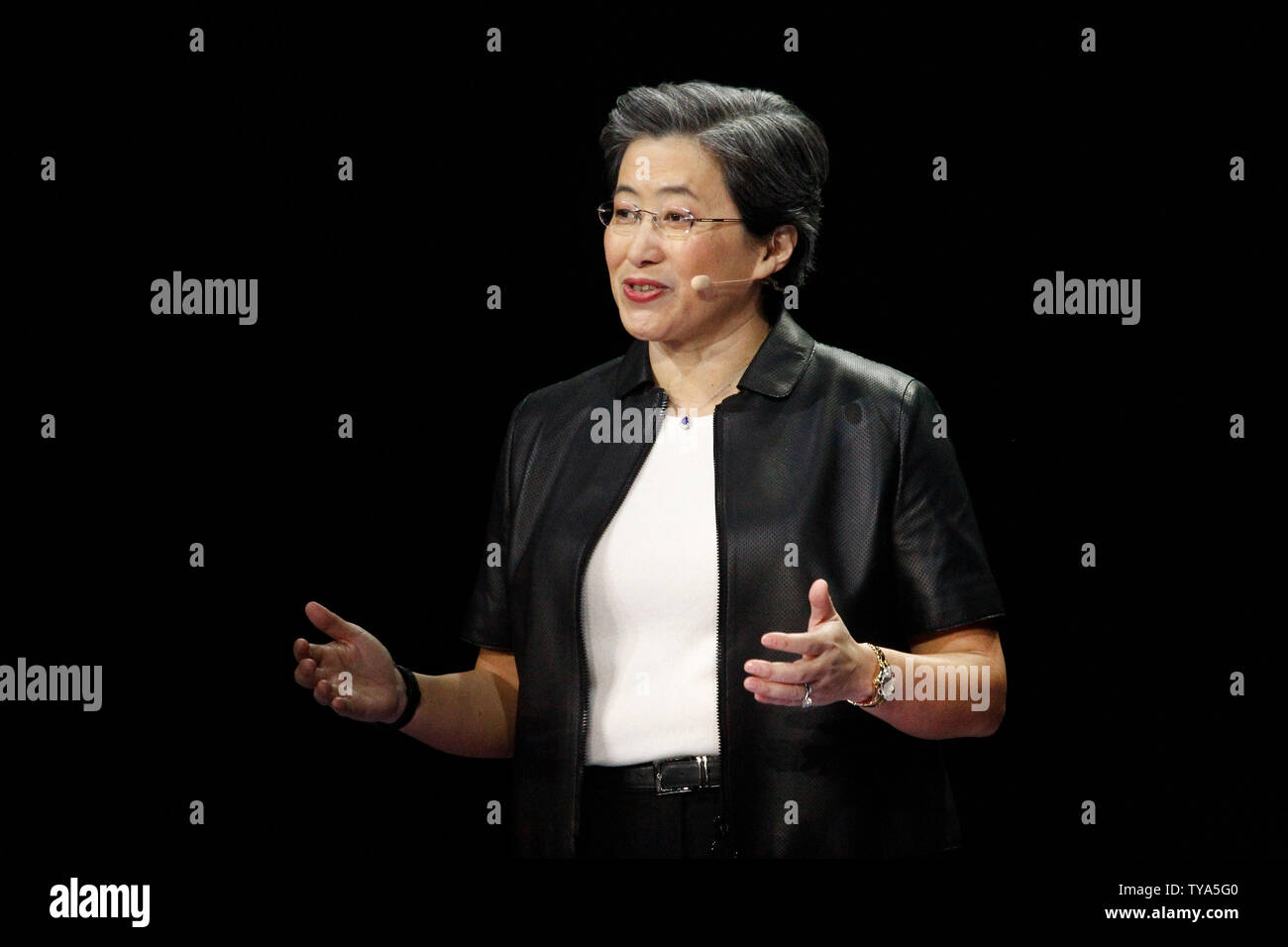 President and CEO of AMD Dr Lisa Su, speaks on stage during the AMD ...