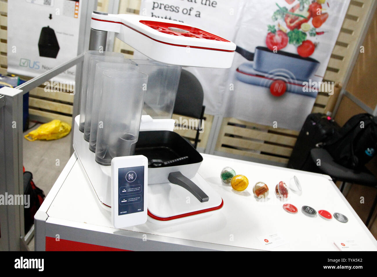 A view of the Nymble, an automated cooking and app connected appliance ...