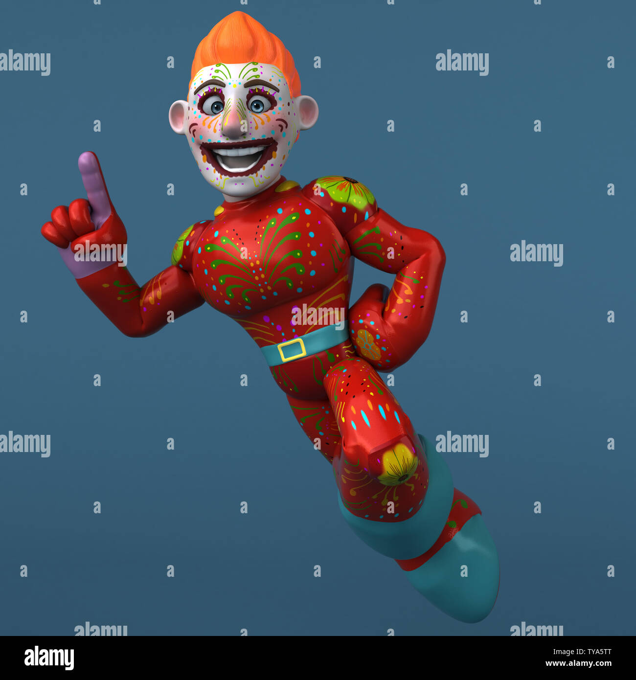 Mexican hero - 3D Illustration Stock Photo - Alamy