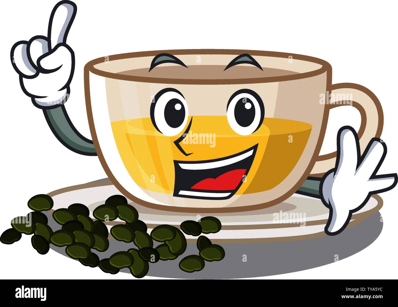 Finger oolong tea above wood tables cartoon Stock Vector Image & Art ...
