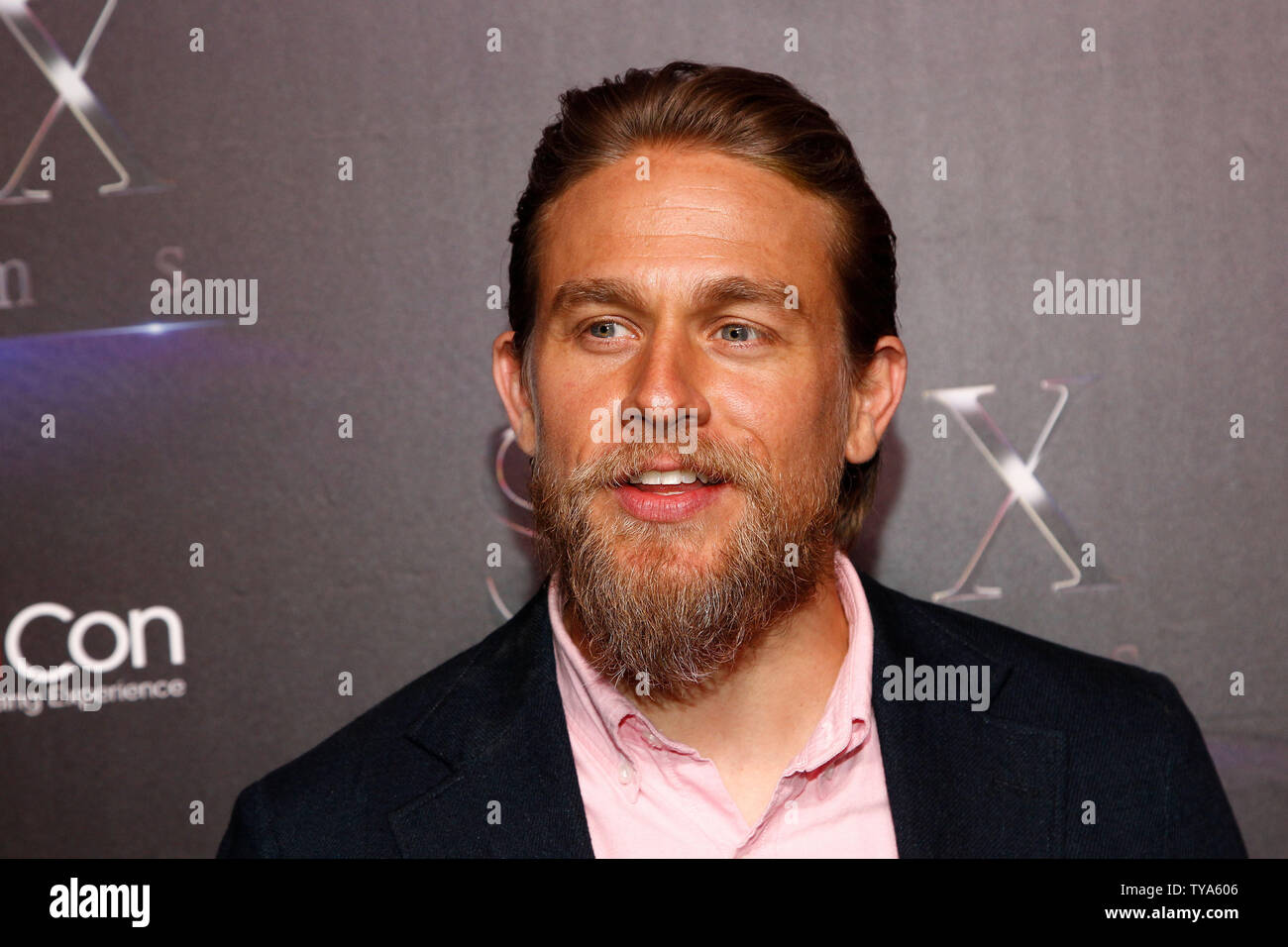 Actor Charlie Hunnam arrives for the CinemaCon 2019 STXfilms red carpet ...