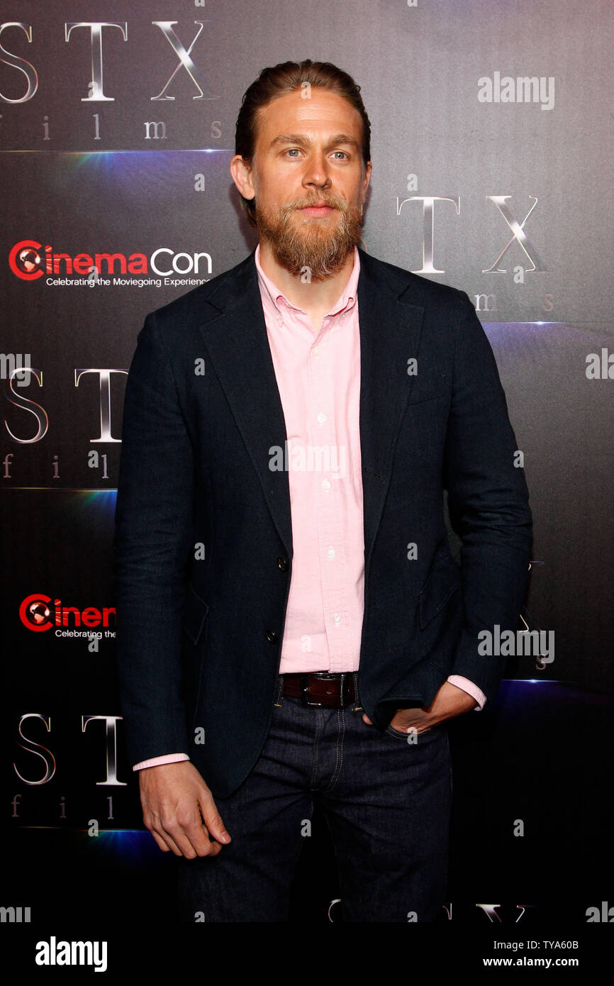 Star Charlie Hunnam arrives for the CinemaCon 2019 STXfilms red carpet ...