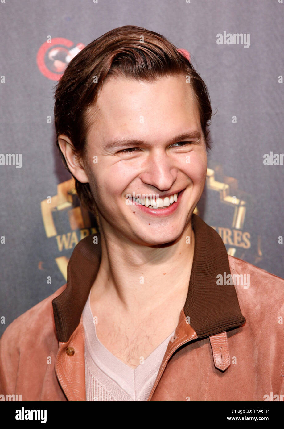 Actor Ansel Elgort arrives for the CinemaCon 2019 Warner Bros Studio ...