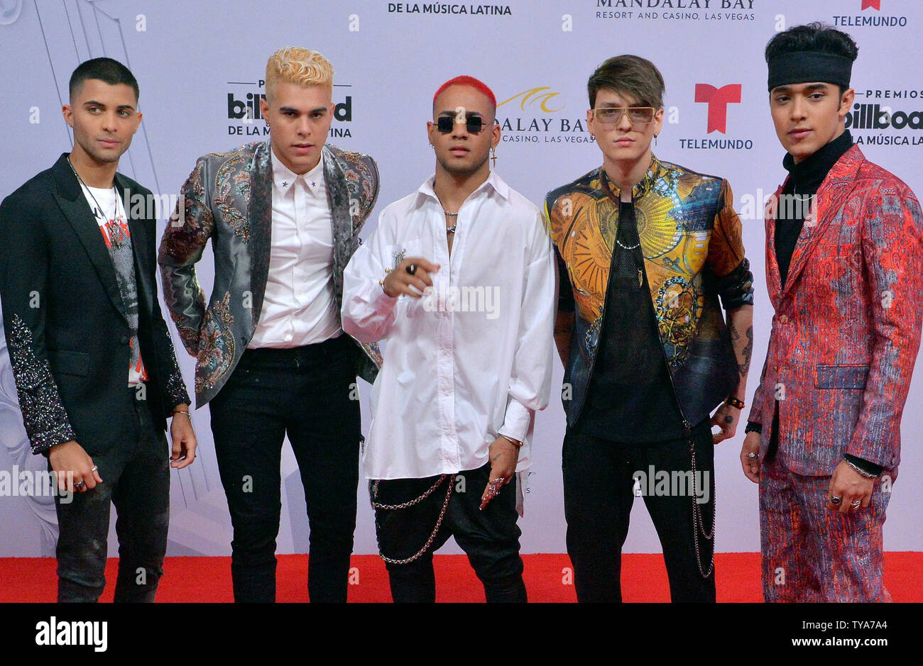 CNCO attends the 26th annual Billboard Latin Music Awards at the ...