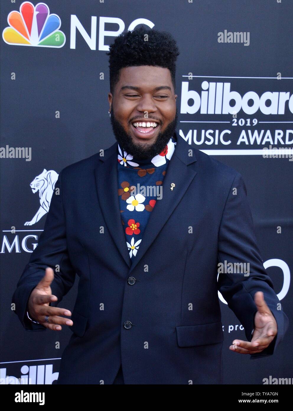 Khalid arrives for the 2019 Billboard Music Awards at the MGM Grand ...