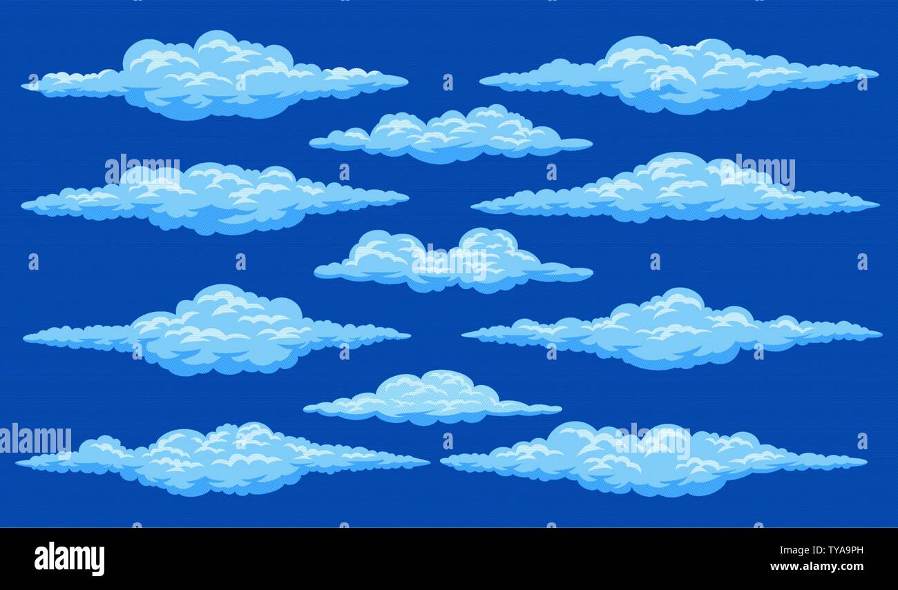 Set of cartoon clouds Stock Vector Image & Art - Alamy