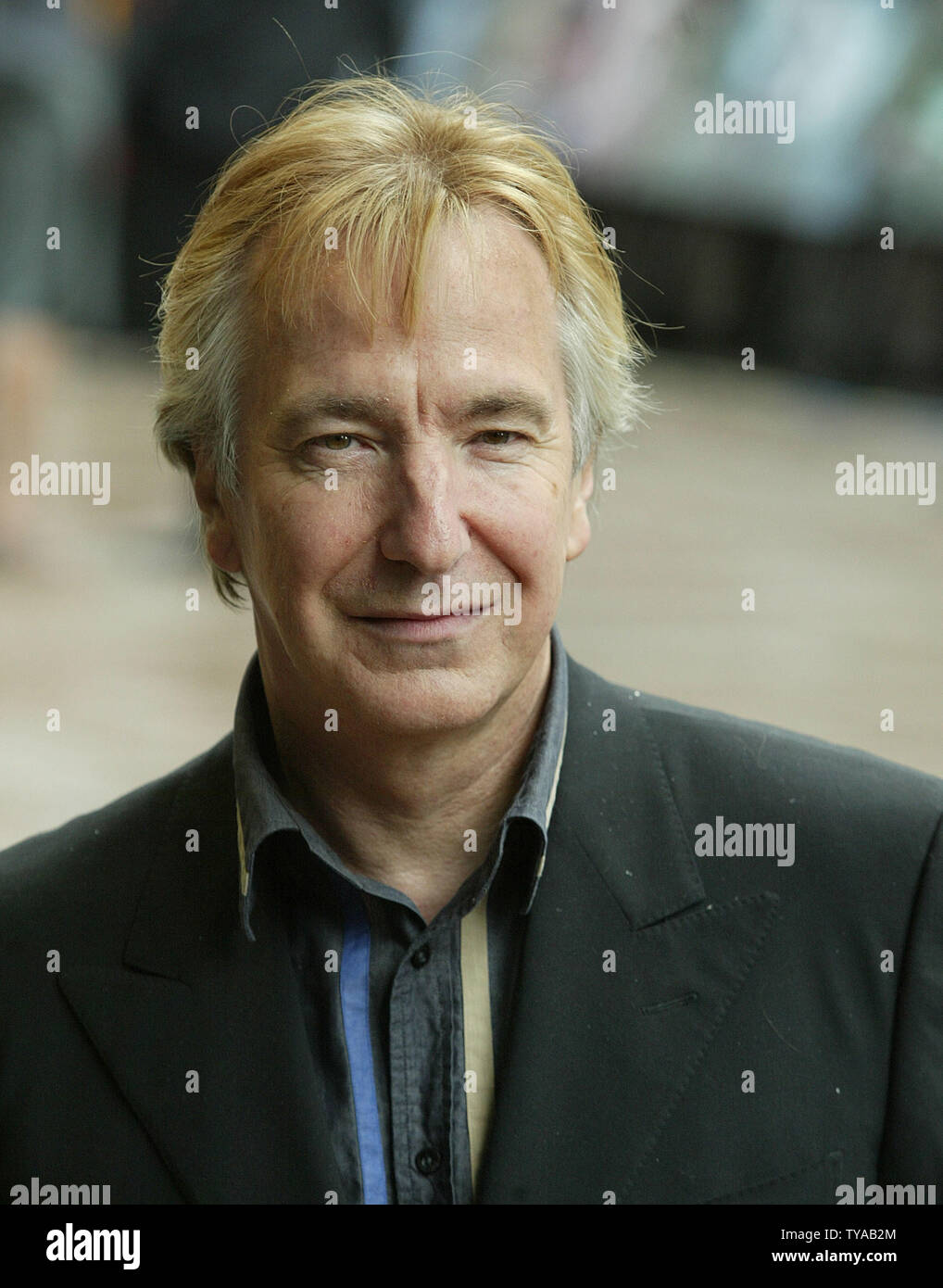 British actor Alan Rickman poses for the press at the London premiere ...