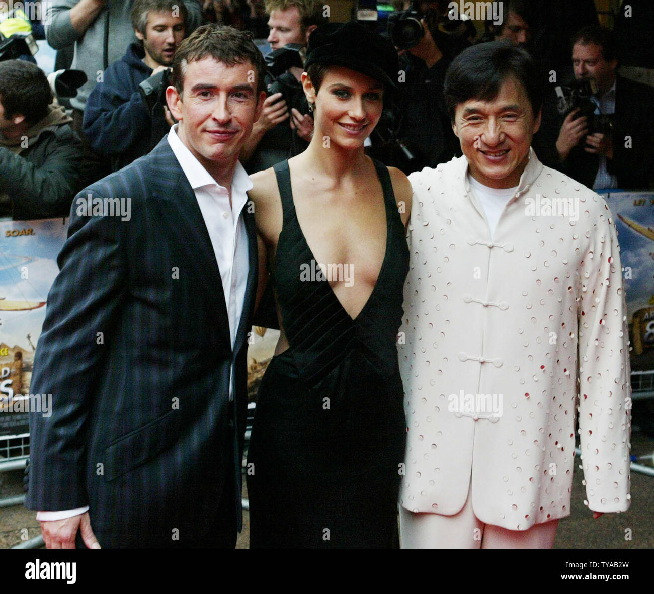 British actor Steve Coogan (l),Cecile De France,(M) Jackie Chan (R) at ...