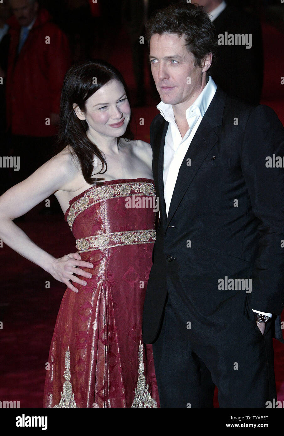 American actress Renee Zellwigger (L) and co star British actor Hugh ...