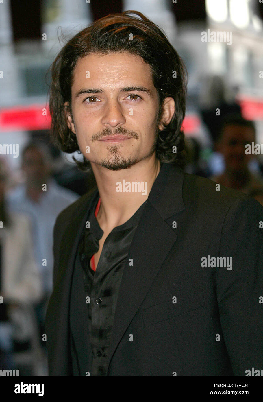 British actor Orlando Bloom arrives at the premiere of his new film ...