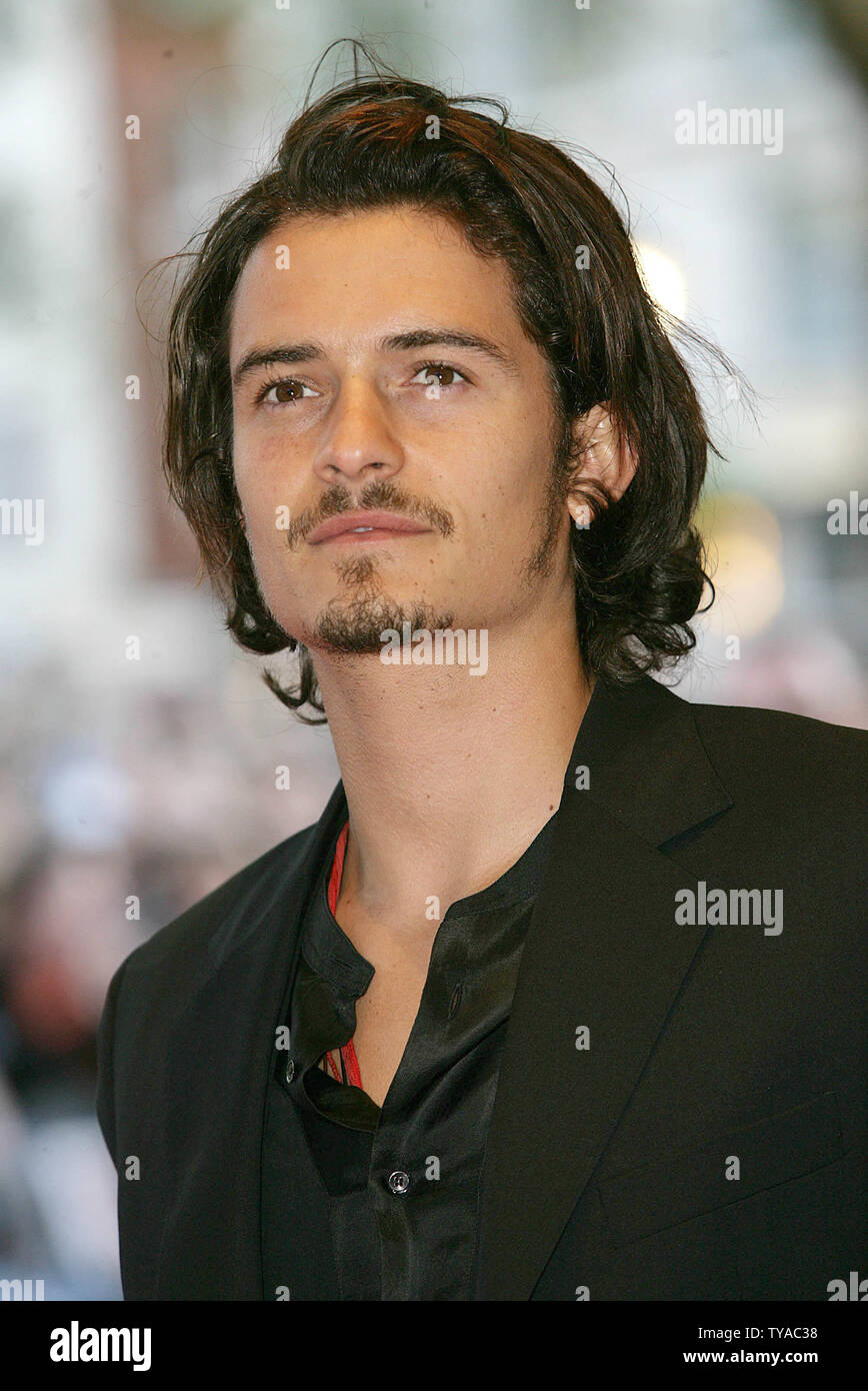 British actor Orlando Bloom arrives at the premiere of his new film ...