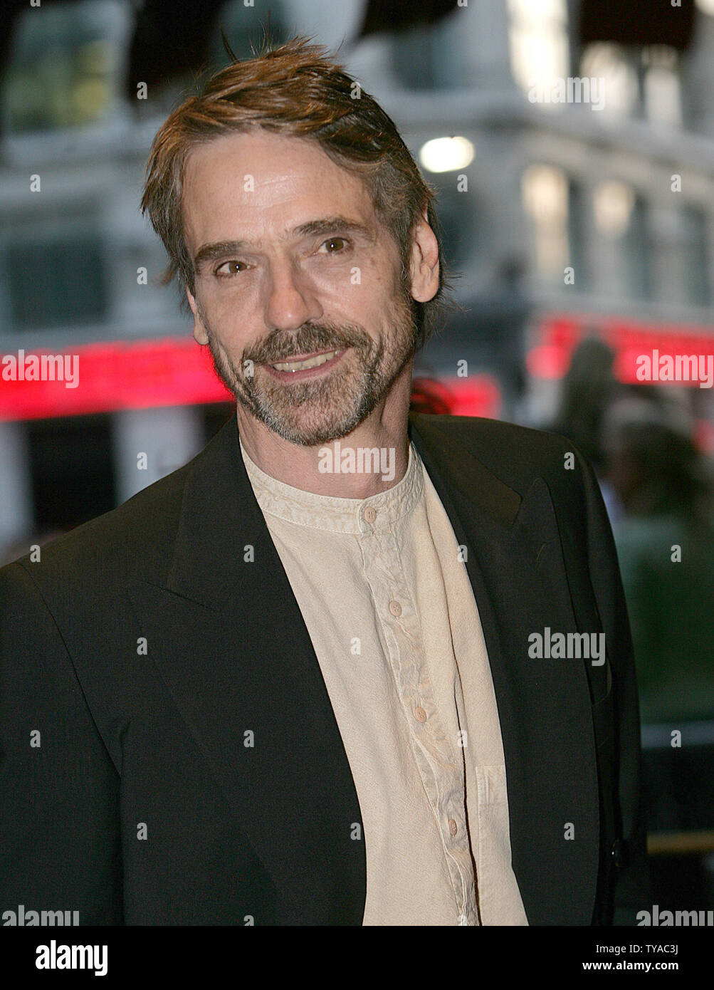 British actor Jeremy Irons arrives at the premiere of his new film ...