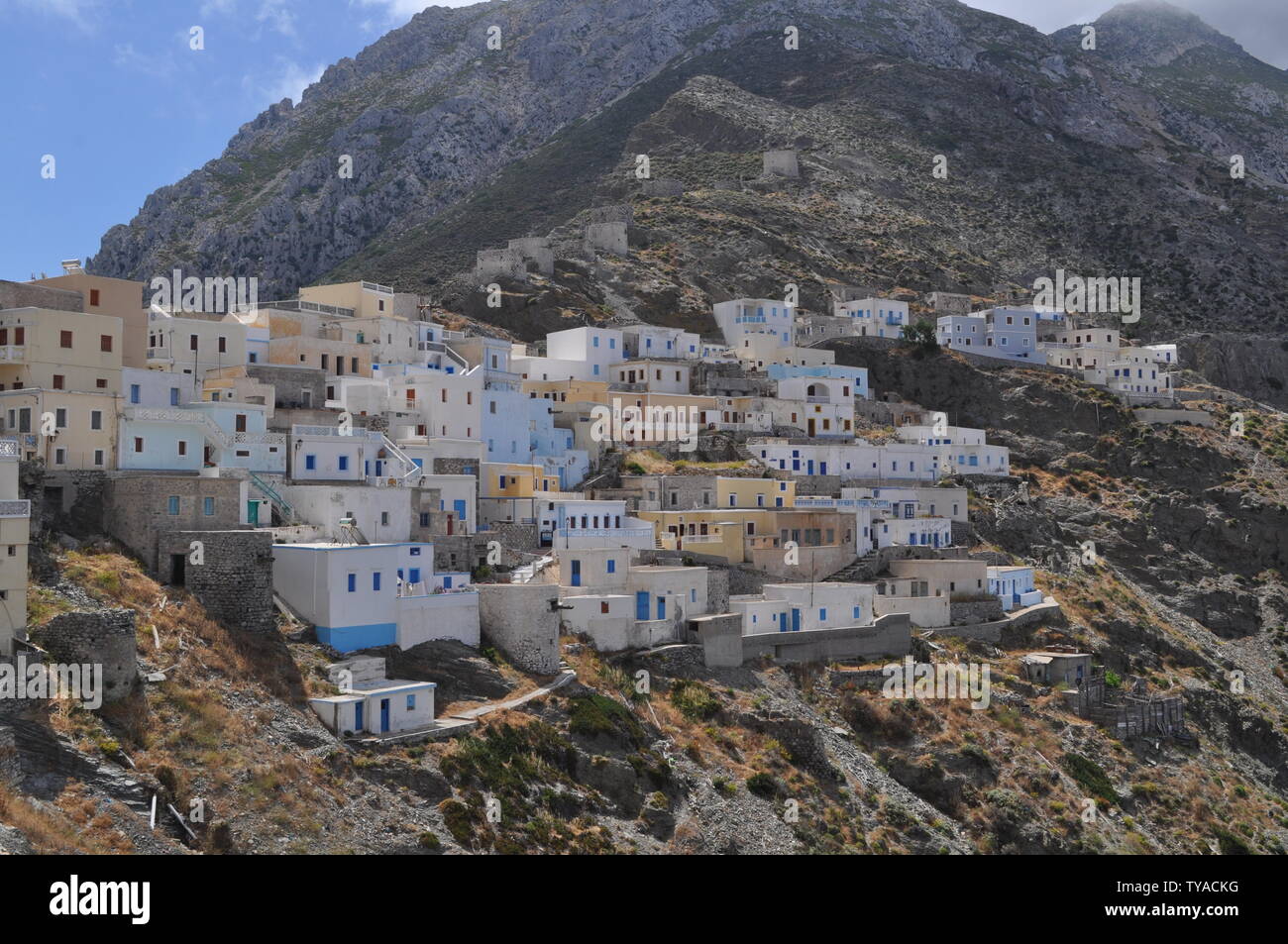 Picturesque village on the small island of Karpathos in the aegean sea ...