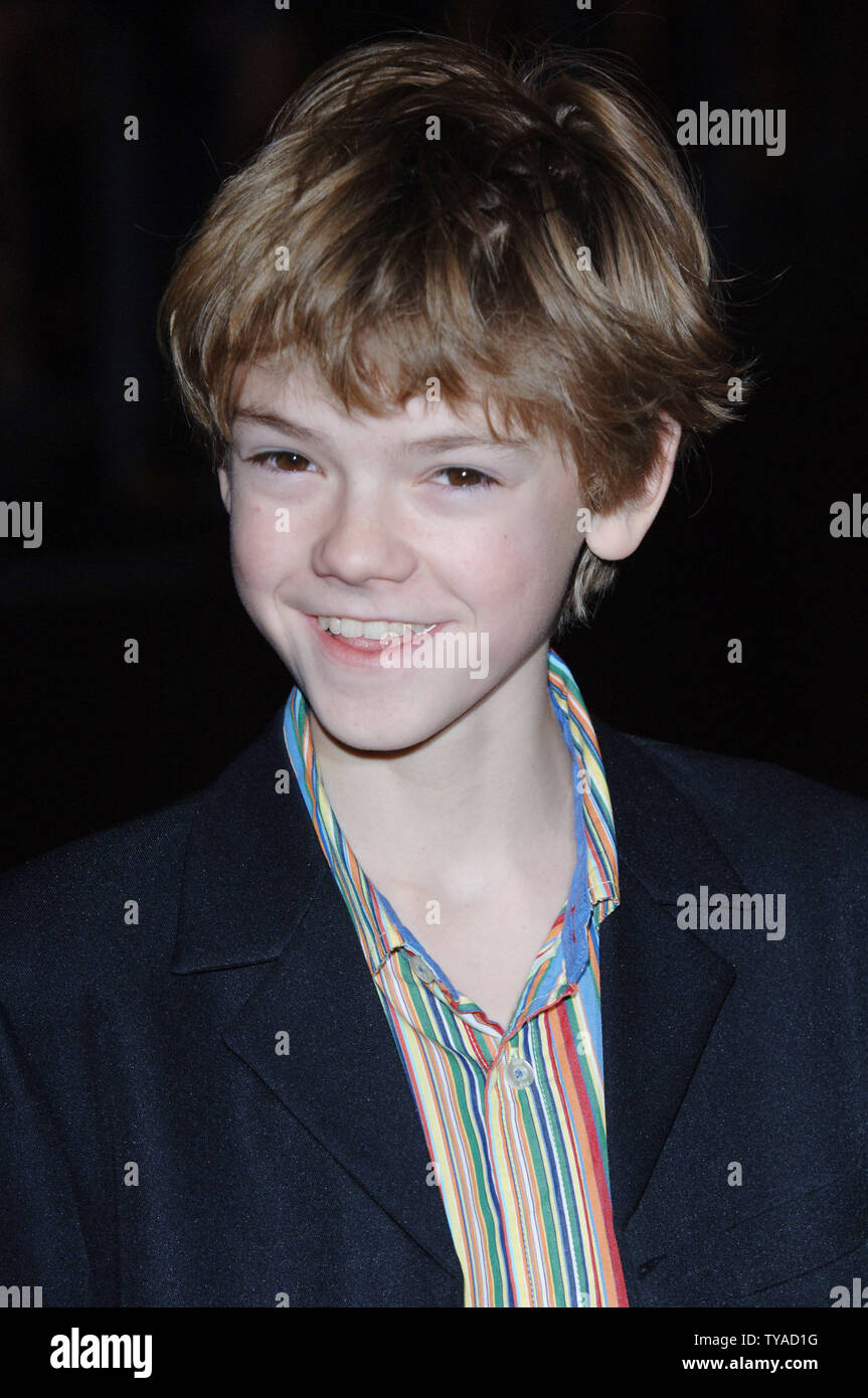 British actor Thomas Sangster attends the British premiere of "Keeping ...