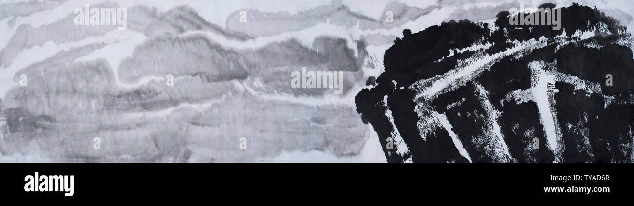 Ink mountains and rivers series Stock Photo - Alamy