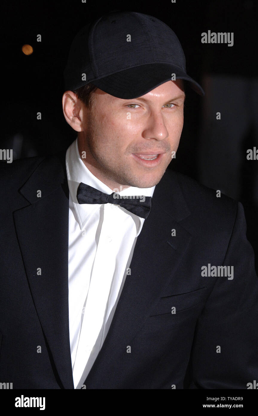 American actor Christian Slater attends the Laurence Olivier theatre ...