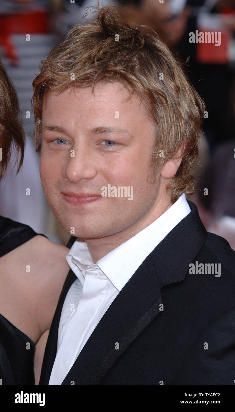 British chef Jamie Oliver attends the TV Bafta ceremony at Grosvenor ...