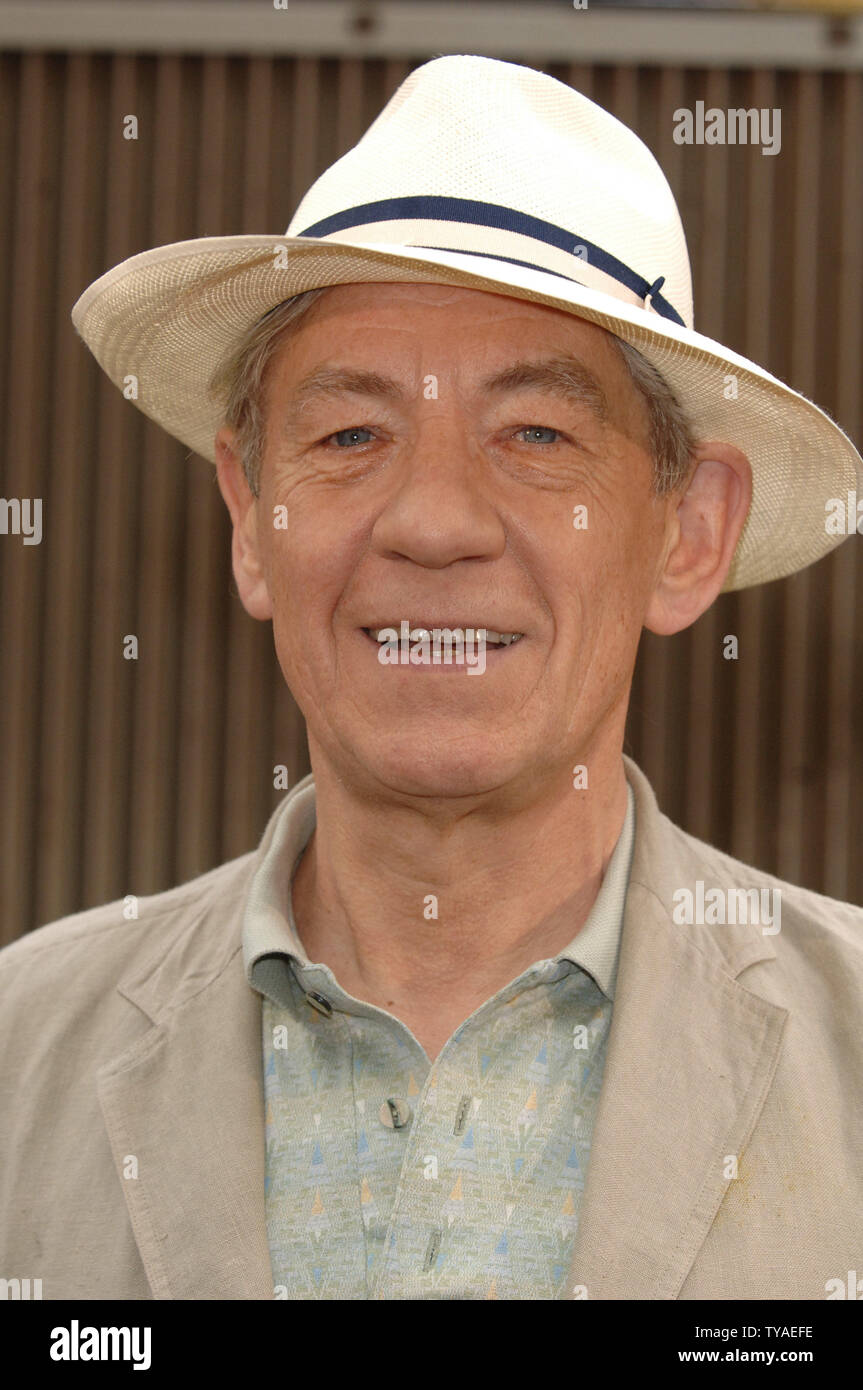 British actor Ian McKellen attends a photocall for Eurostar's new train ...