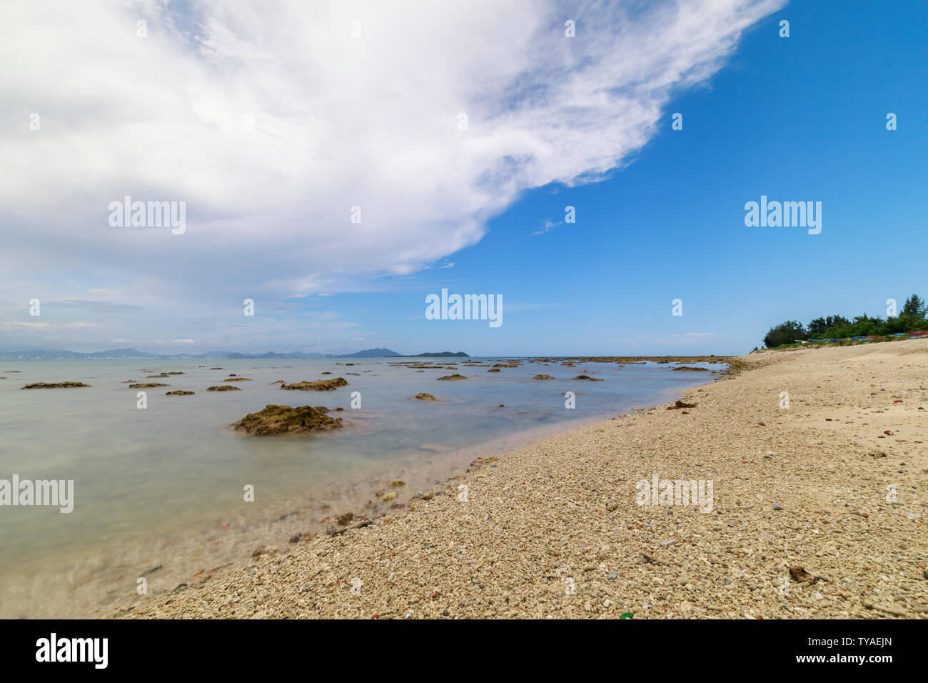 Beautiful beach in Sanya, Hainan, China Stock Photo - Alamy