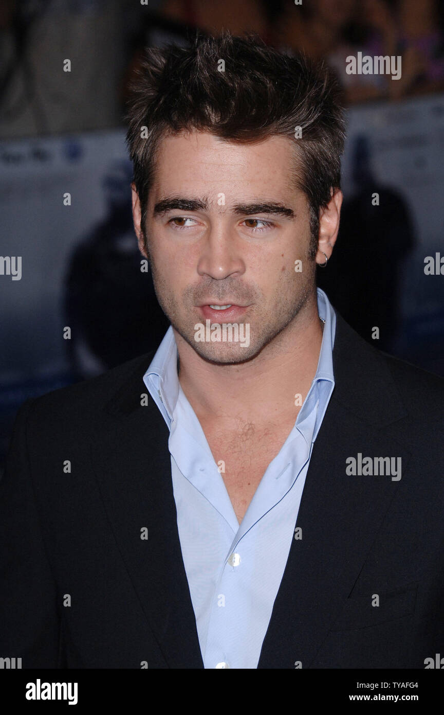 Irish actor Colin Farrell attends the premiere of "Miami Vice" at Odeon ...