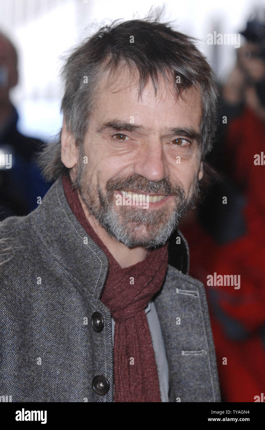 British actor Jeremy Irons attends the "Evening Standard Theatre Awards ...