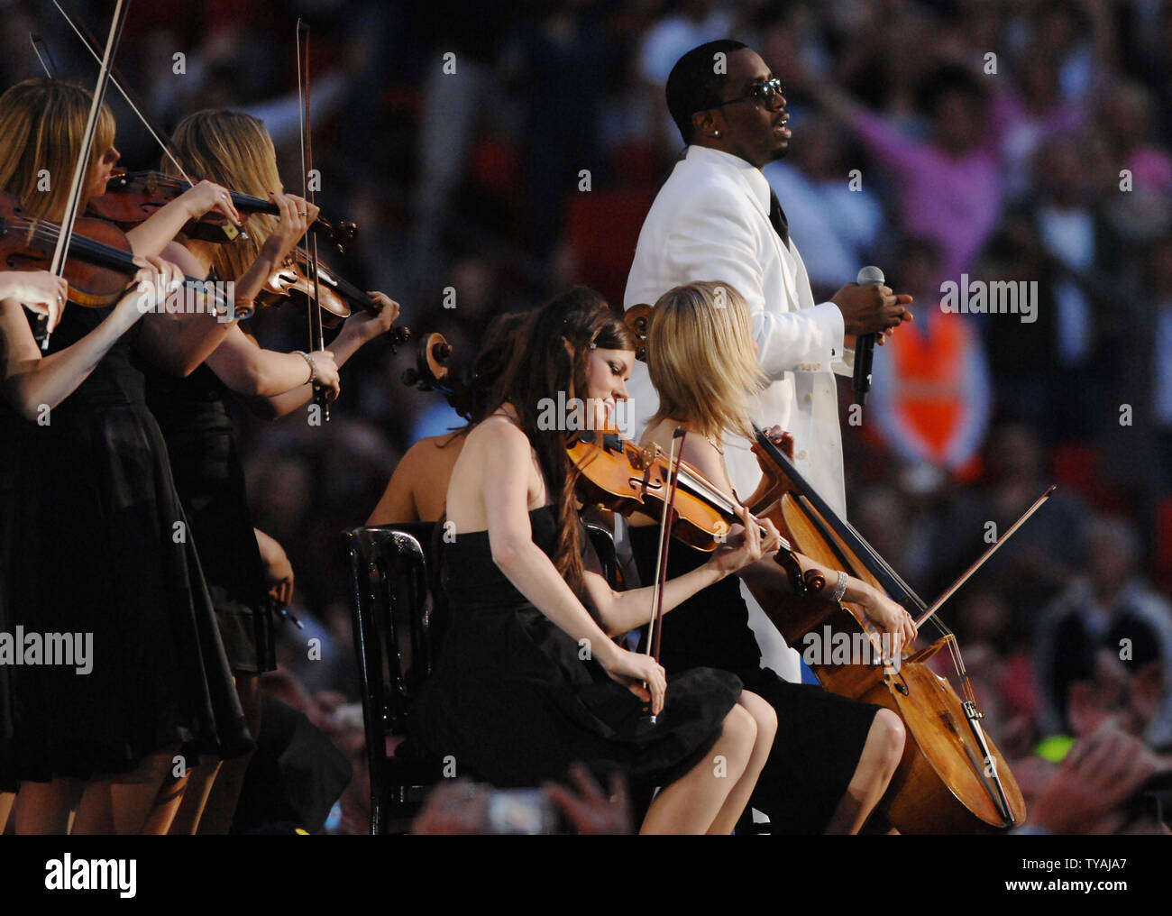 American hip-hop star P. Diddy performs at "The Concert For Diana" at ...