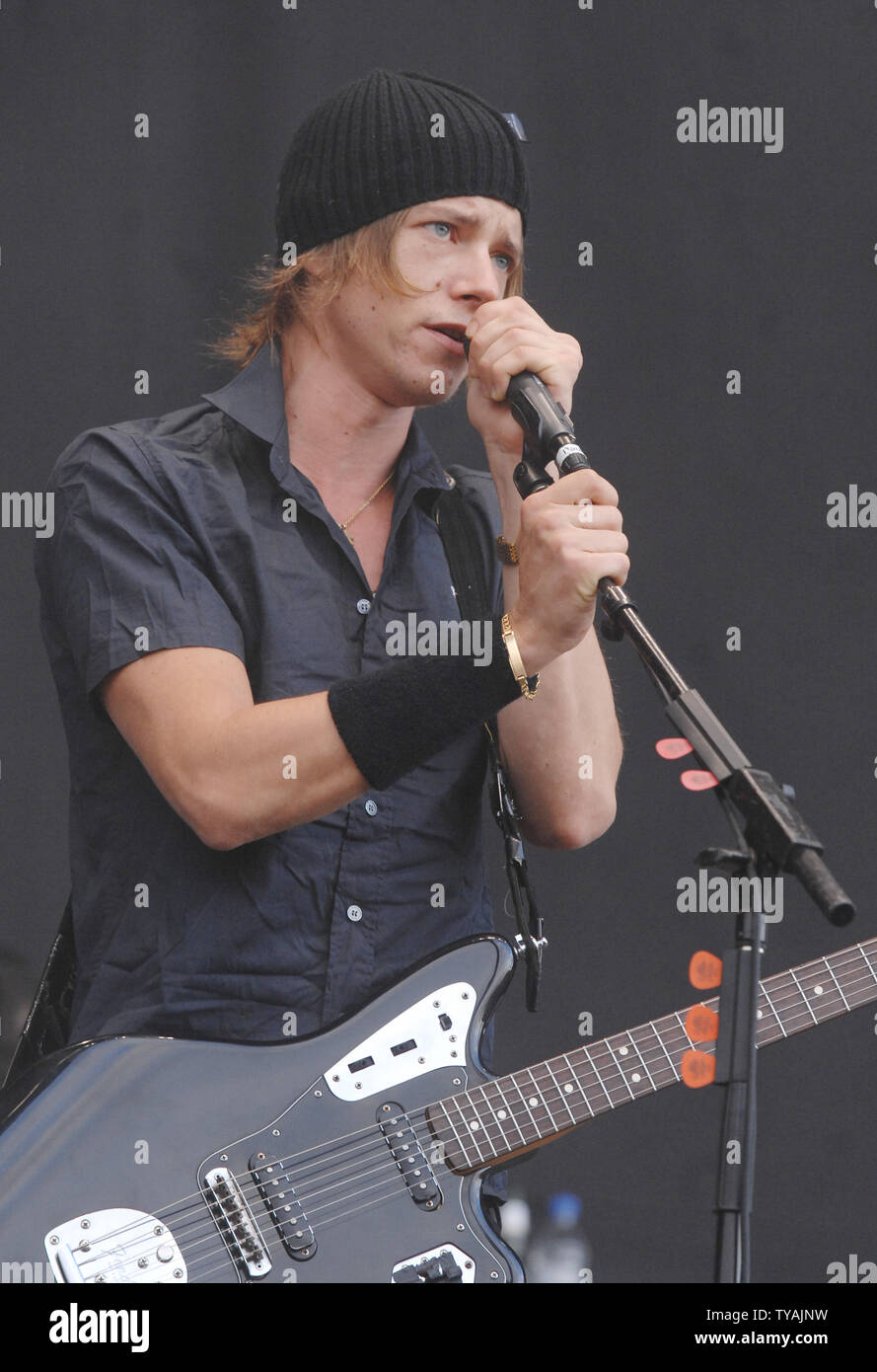 Paul Banks performs with Interpol at "The Carling Leeds Festival" in ...