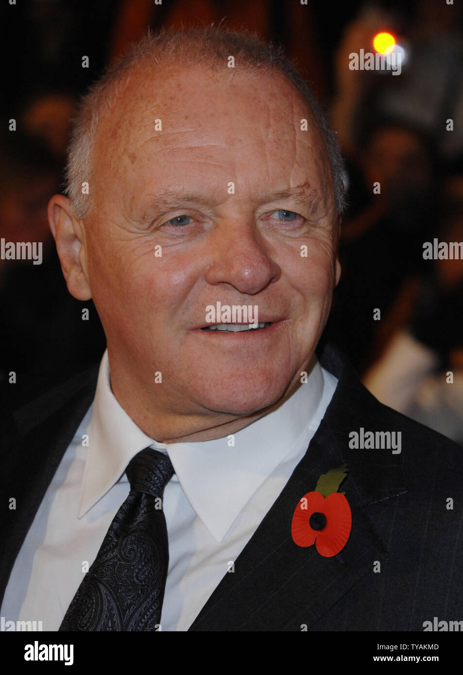 British actor Anthony Hopkins attends the European premiere of "Beowulf ...