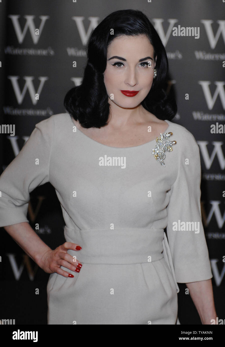 American burlesque artist/model Dita Von Teese attends a signing of her ...