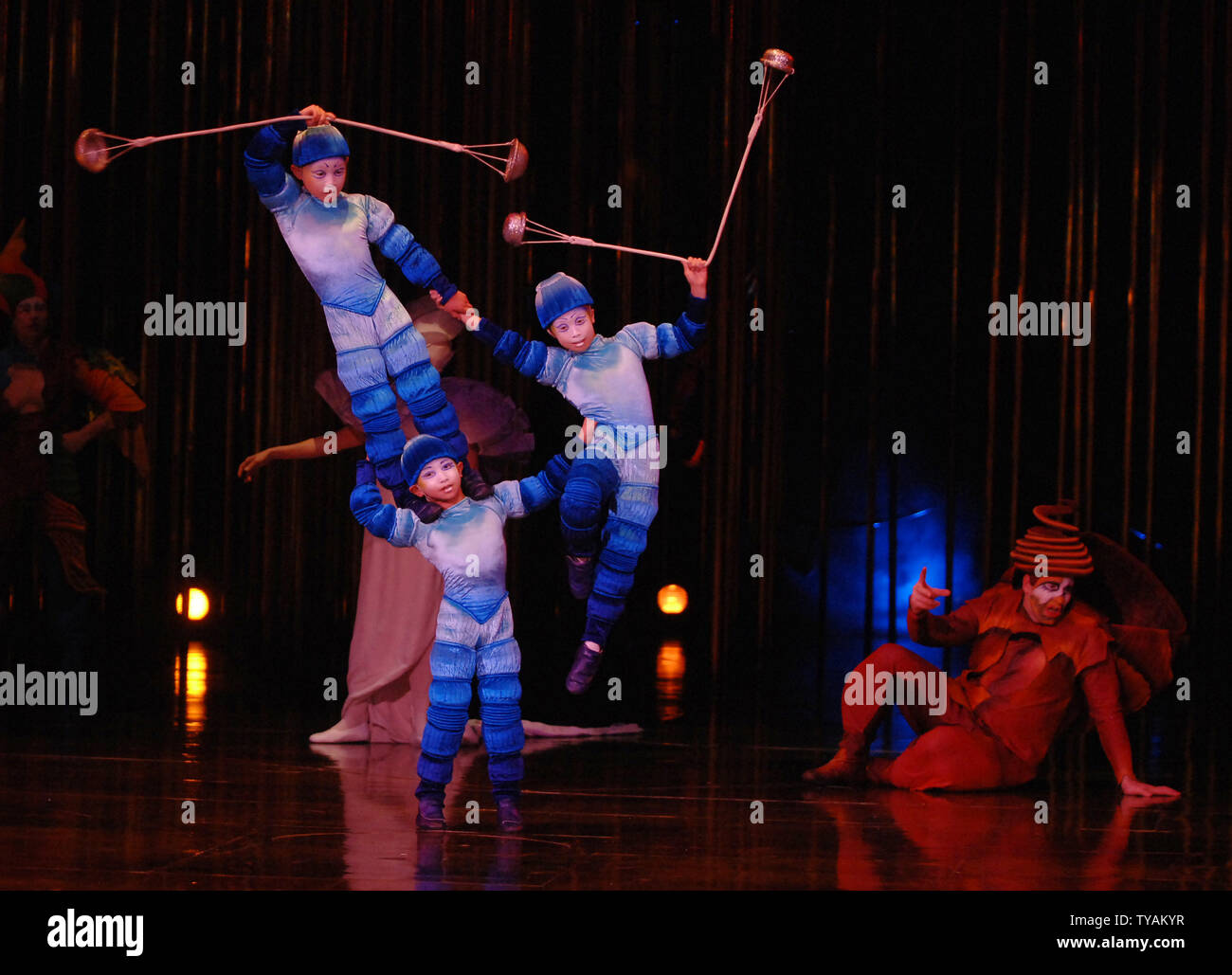 Canadian modern circus troupe Cirque Du Soleil performs "Varekai" at ...