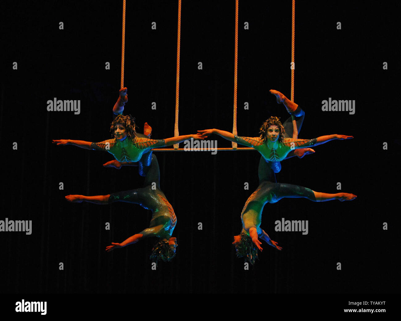 Canadian modern circus troupe Cirque Du Soleil performs "Varekai" at ...