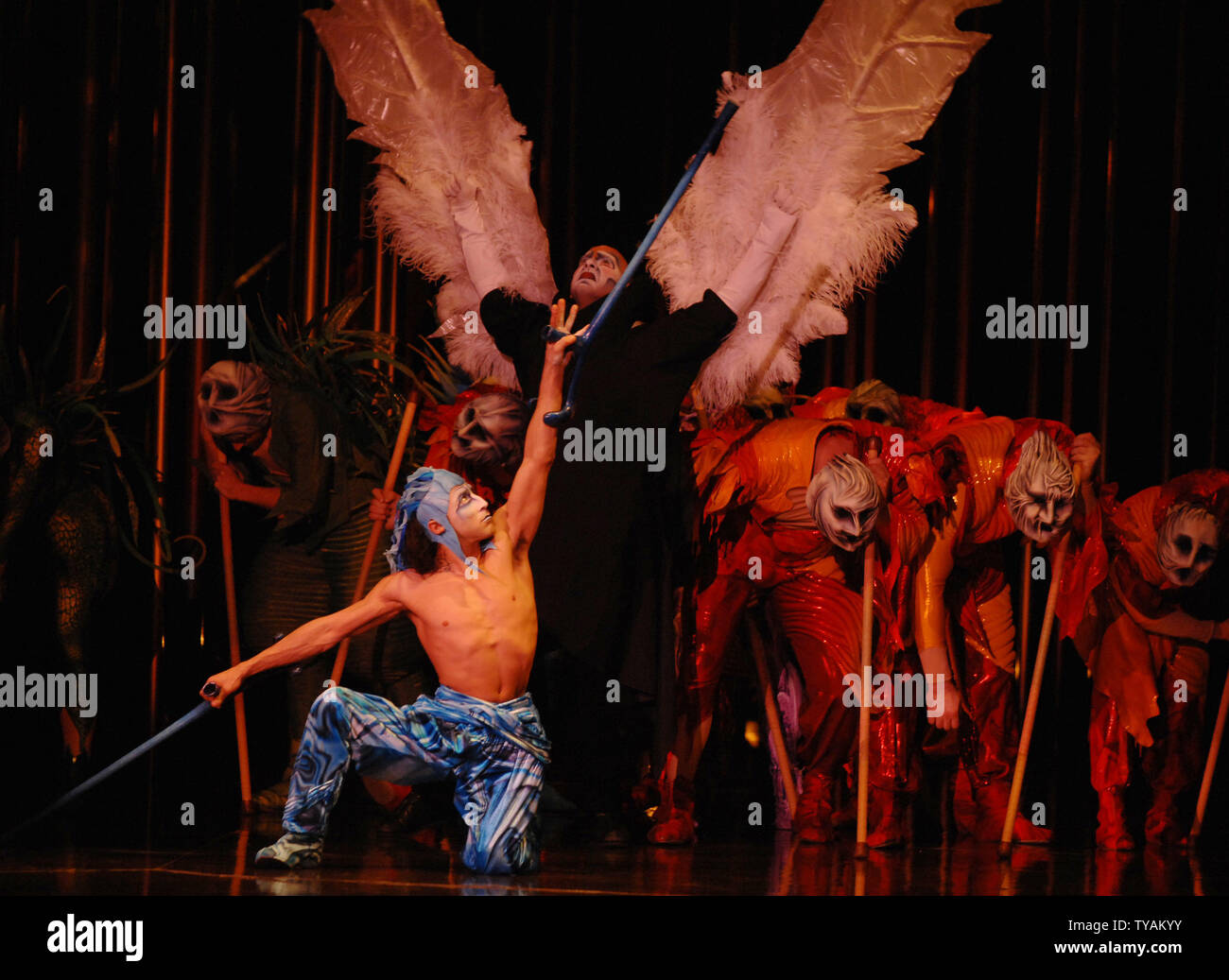 Canadian modern circus troupe Cirque Du Soleil performs "Varekai" at ...