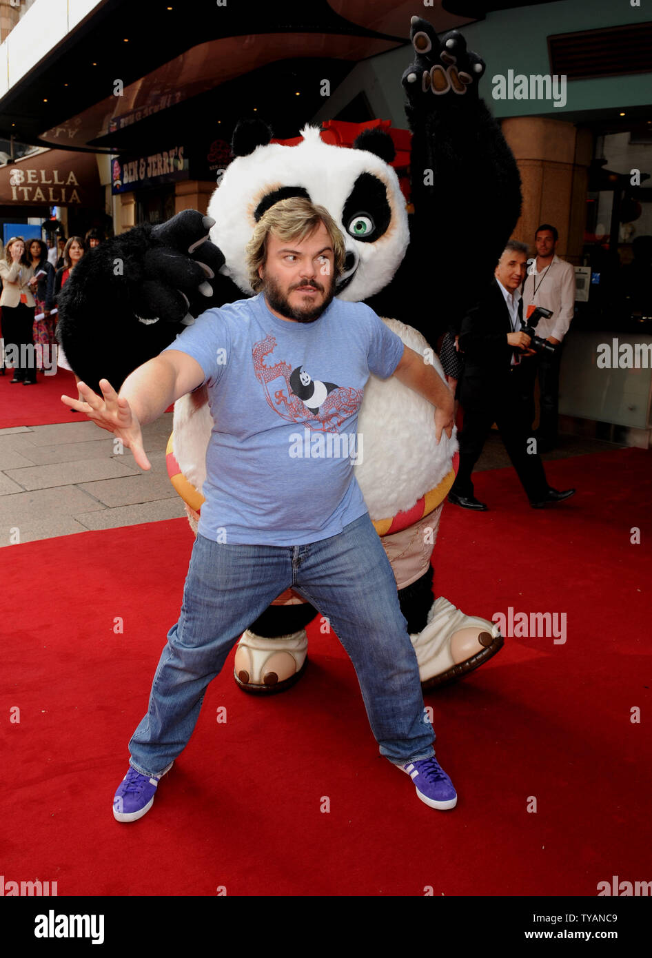 American actor Jack Black attends the premiere of "Kung Fu Panda" at ...