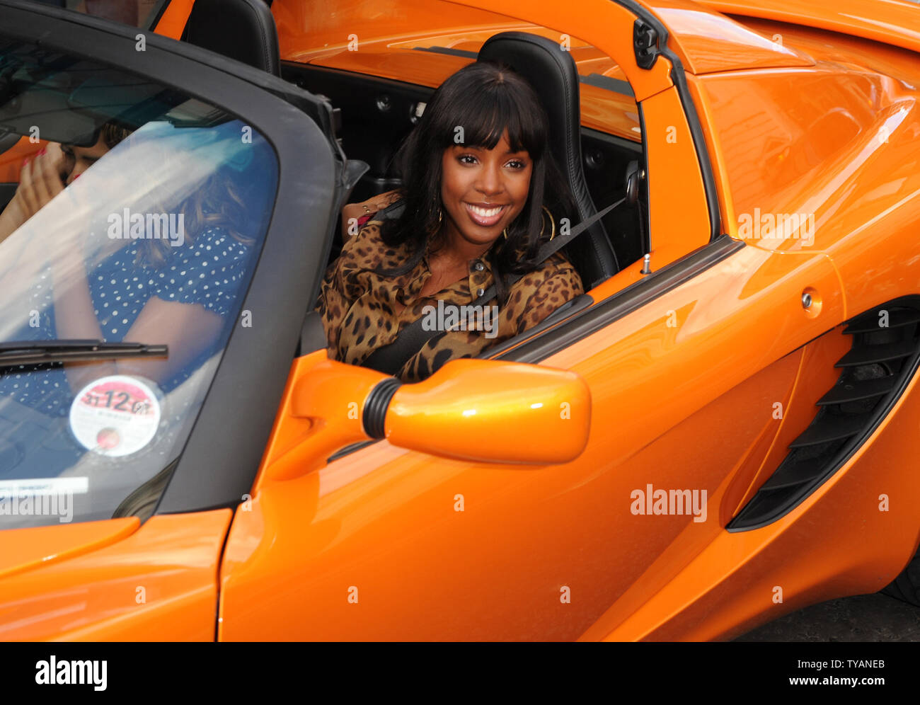 American singer Kelly Rowland arrives in a Lotus Elise for the ...