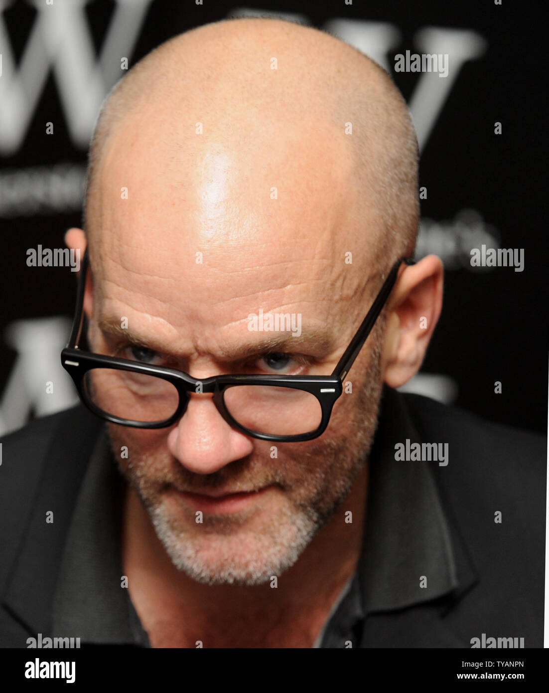 American singer Michael Stipe from R.E.M attends a signing of his and ...