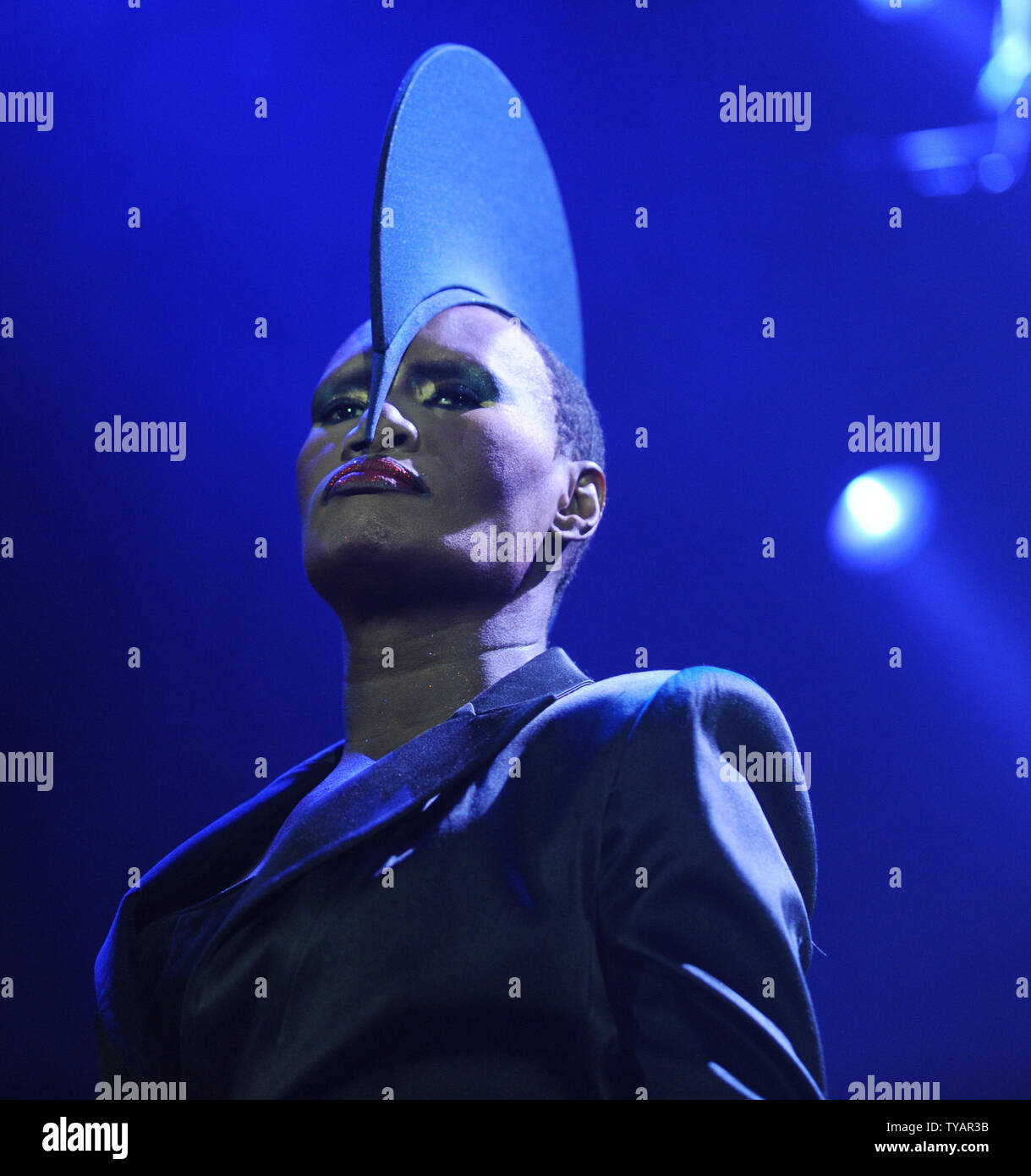 Jamaican-American singer/actress Grace Jones performs at The Roundhouse ...