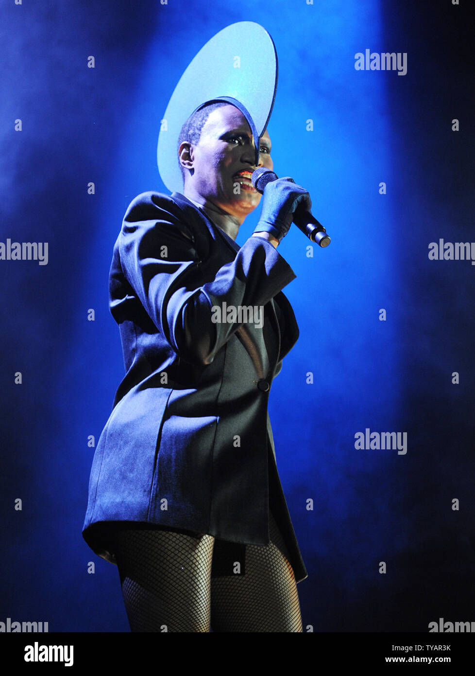 Jamaican-American singer/actress Grace Jones performs at The Roundhouse ...
