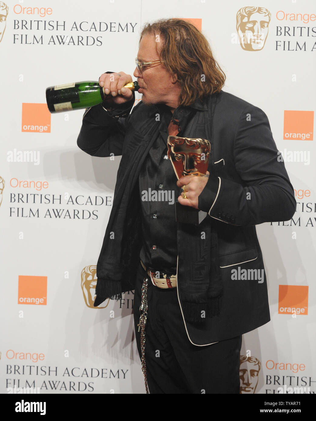 American actor Mickey Rourke attends the press room at the "Orange ...
