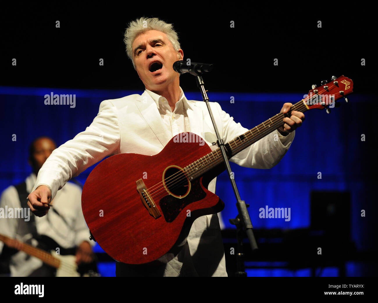 American singer David Byrne performs at the Royal Festival Hall in ...