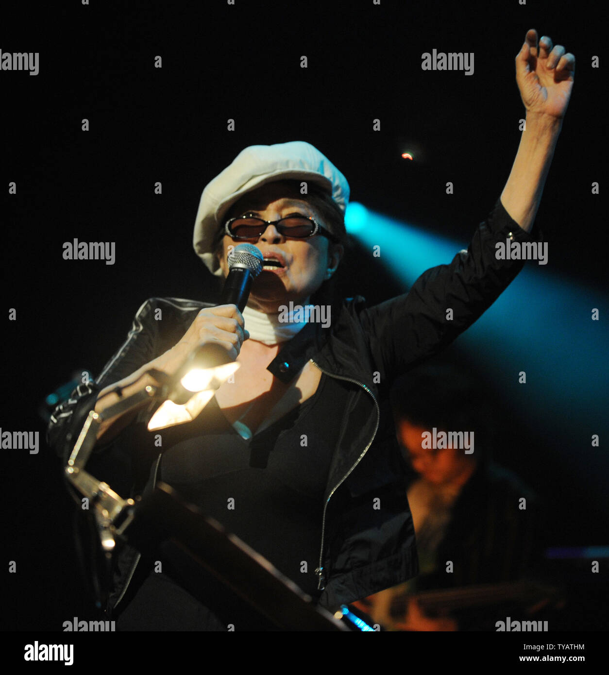 Japanese-American artist/singer Yoko Ono performs with Yoko Ono Plastic ...