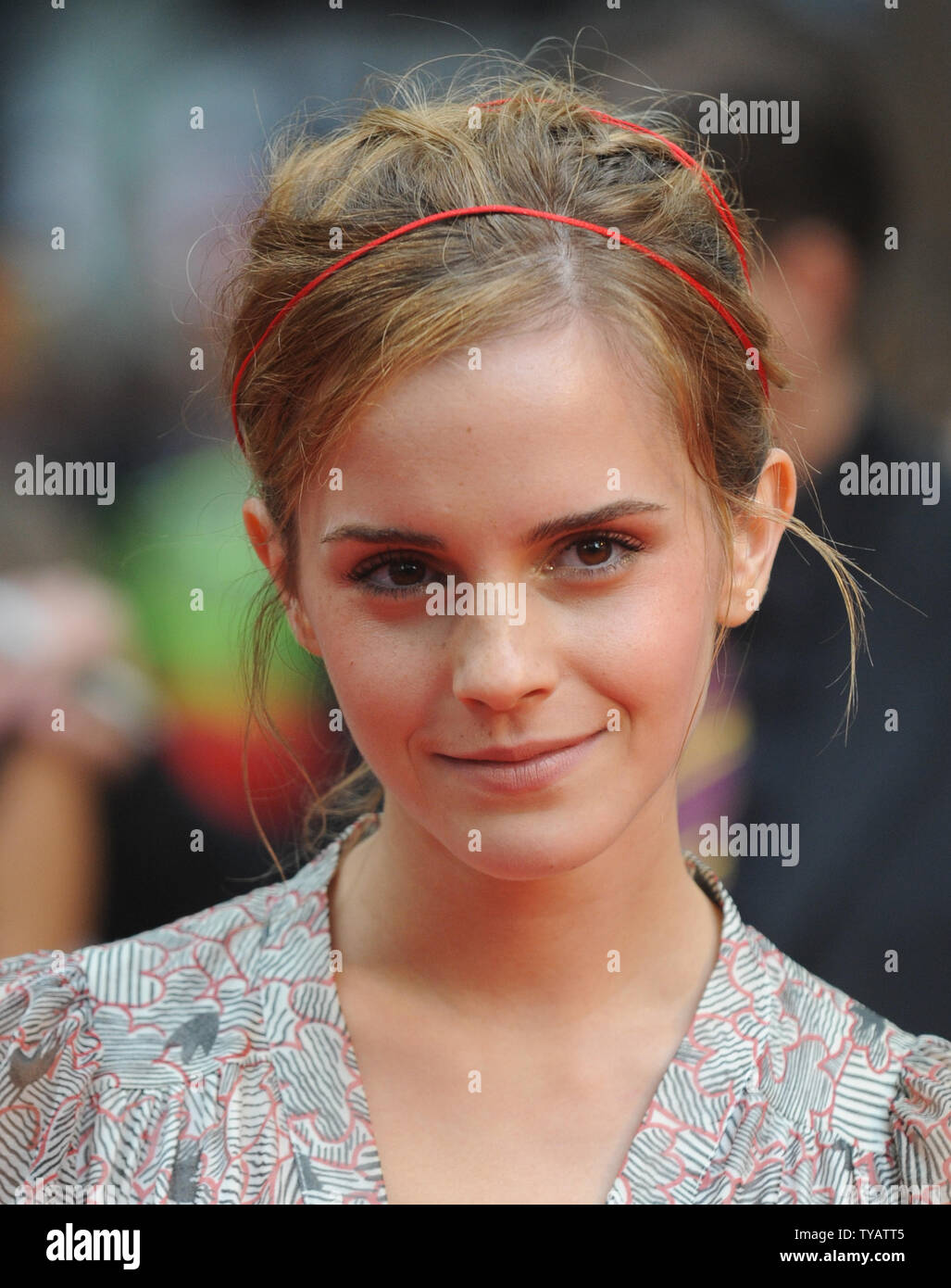 British actress Emma Watson attends the World premiere of "Harry Potter ...