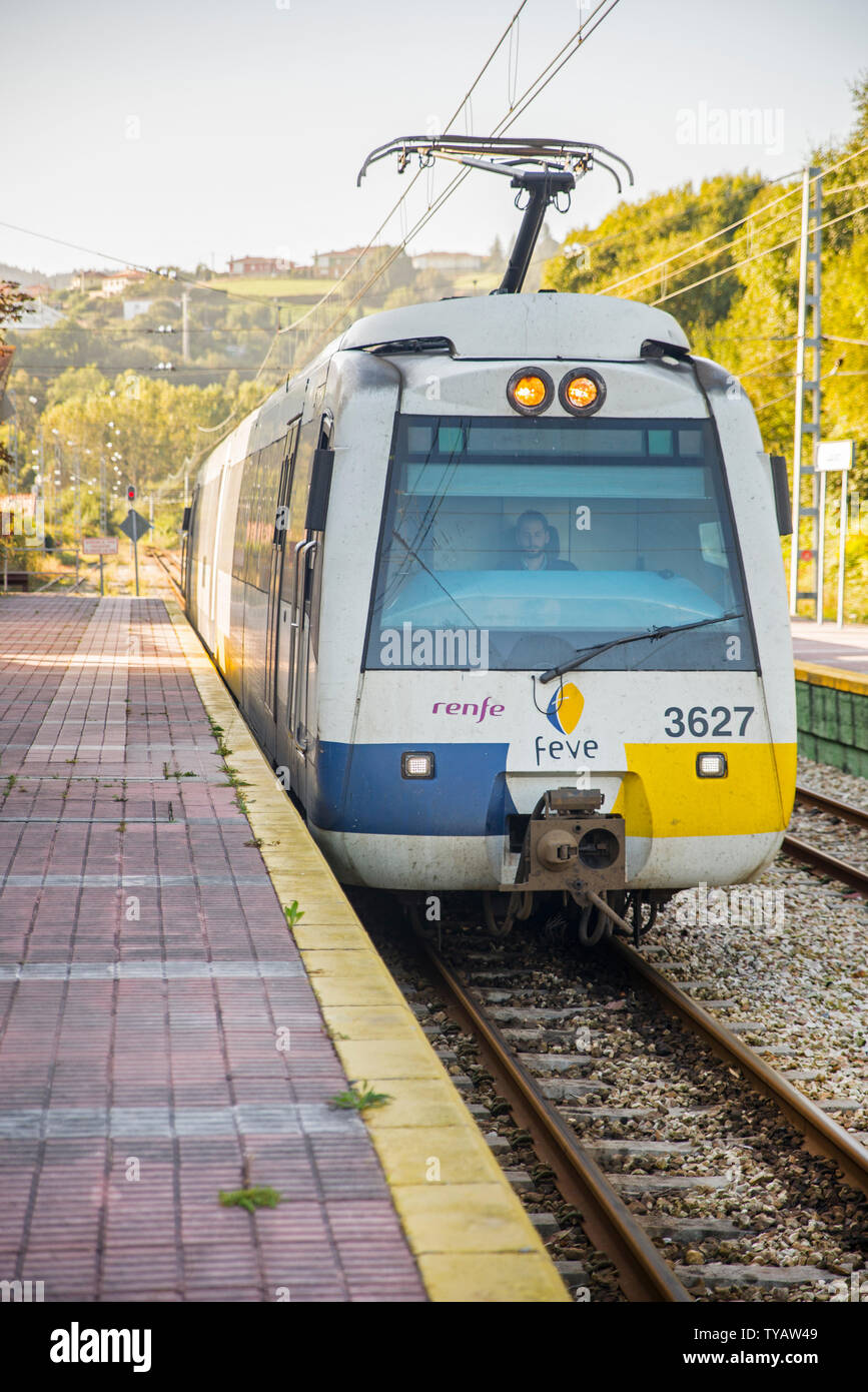 Feve, Cudillero train station, Spain Stock Photo - Alamy