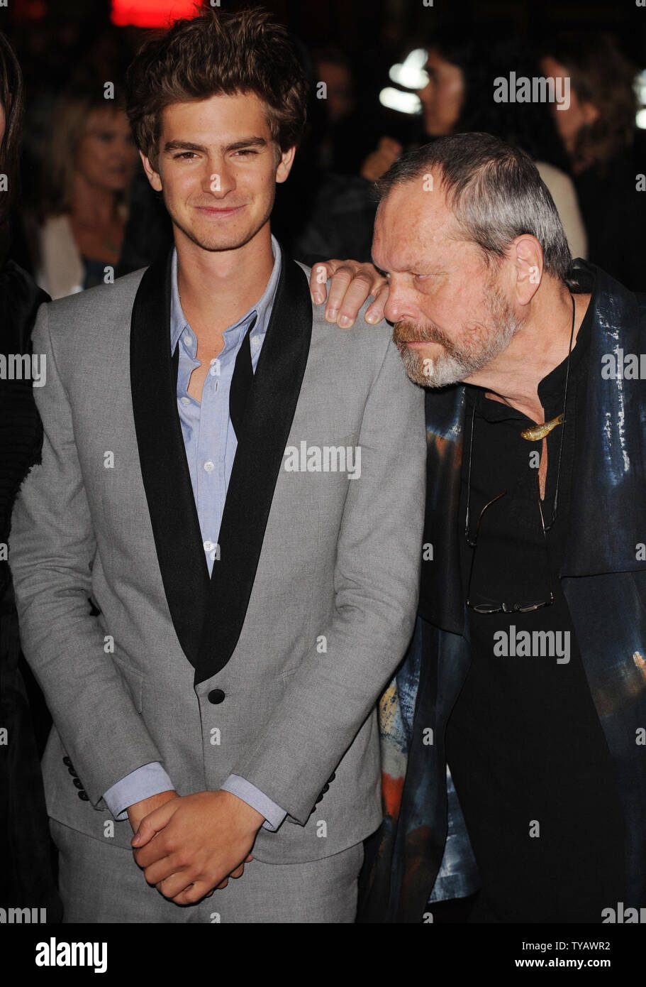 British actor Andrew Garfield and American director Terry Gilliam ...