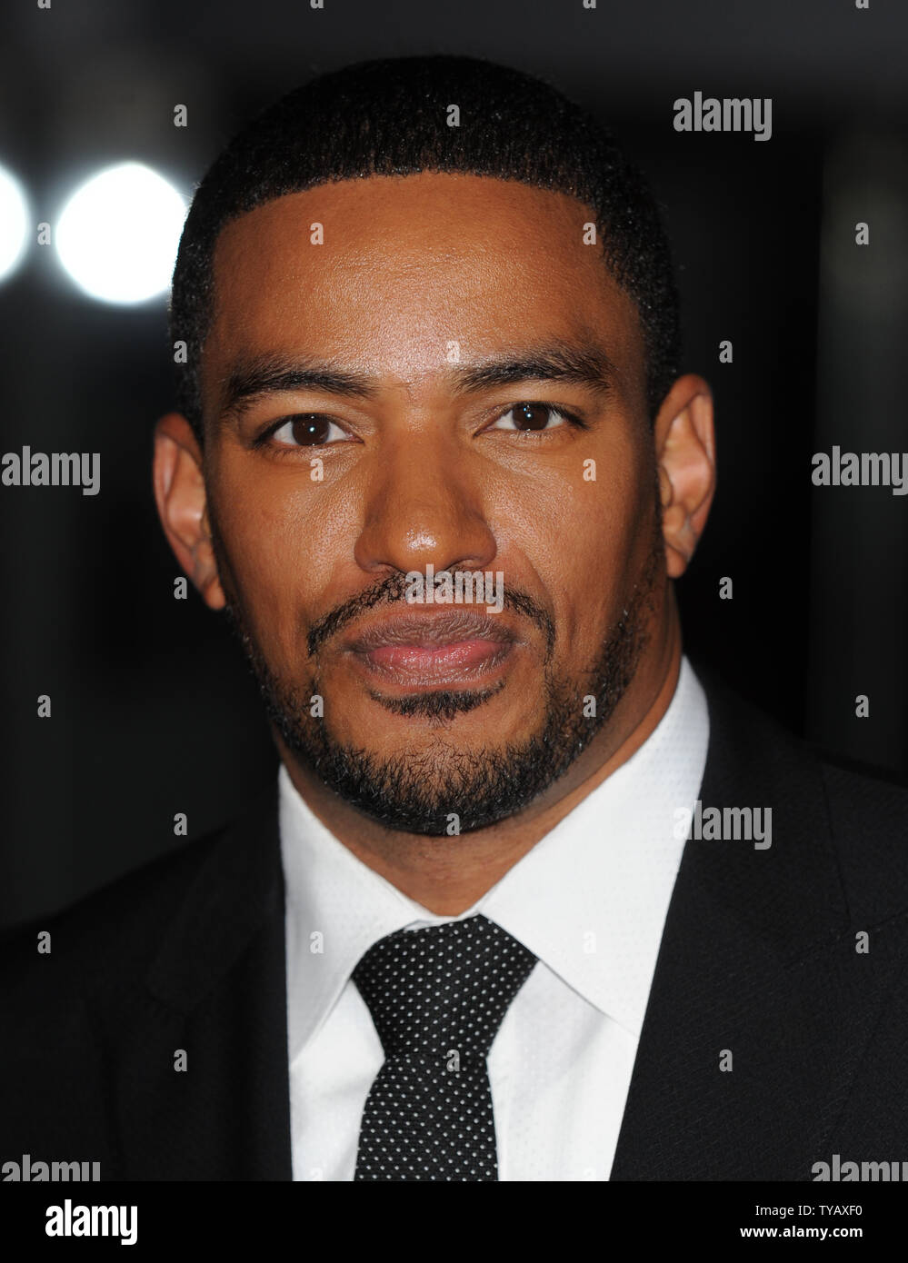 American actor Laz Alonso attends the world premiere of "Avatar" at ...