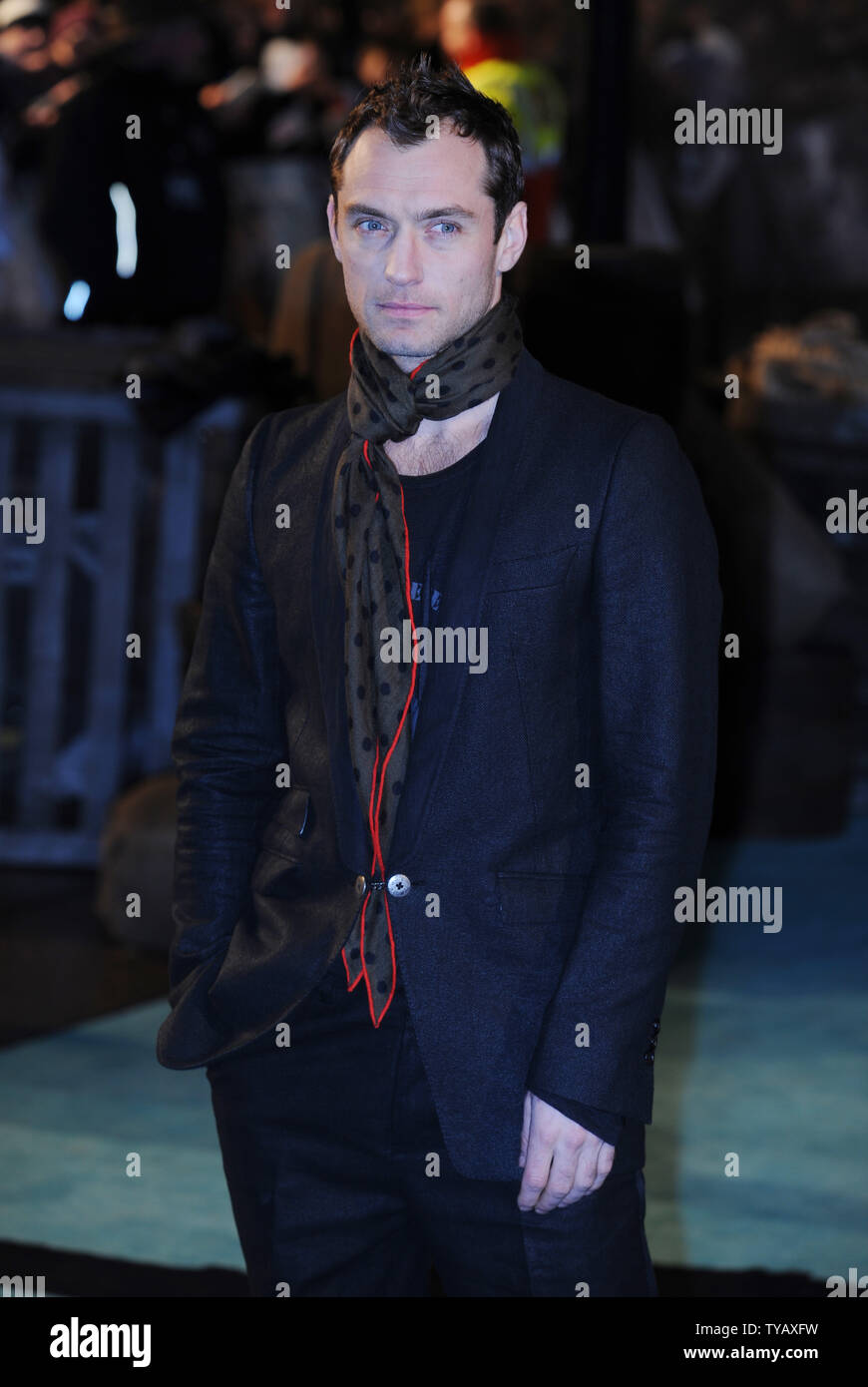 British actor Jude Law attends the world premiere of "Sherlock Holmes ...