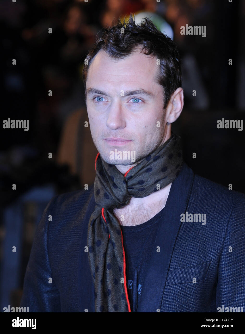 British actor Jude Law attends the world premiere of "Sherlock Holmes ...